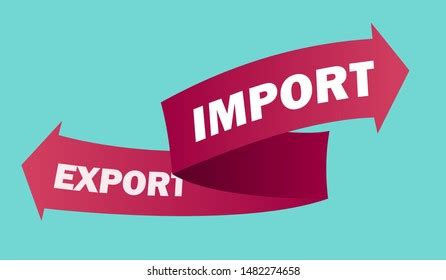 Ribbon Arrows Import Export Stock Vector Royalty Free Shutterstock