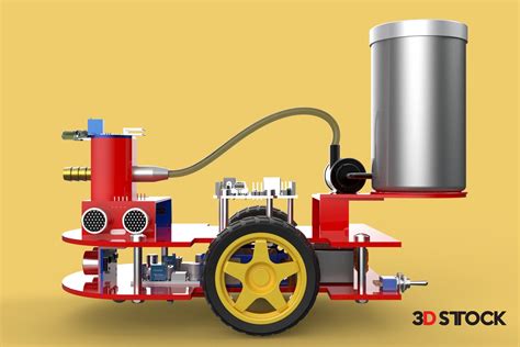 AUTONOMOUS FIRE FIGHTING ROBOT VEHICLE EXTINGUISHER SPRAYER UGV D Stock D Models For