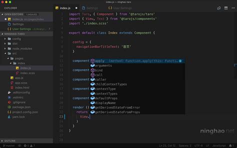配置 Vscode Emmet 支持 Jsx 缩写《 Taro 框架：创建微信小程序 》 宁皓网