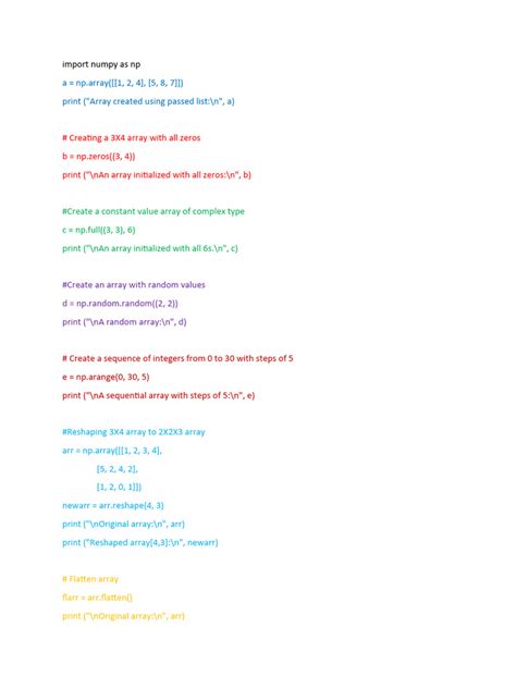 Numpy 1 Pdf Teaching Methods And Materials Computers