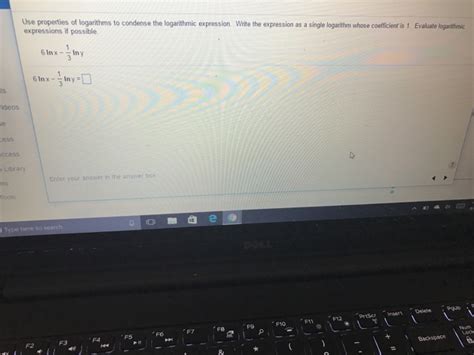 Solved Use Properties Of Logarithms To Condense The