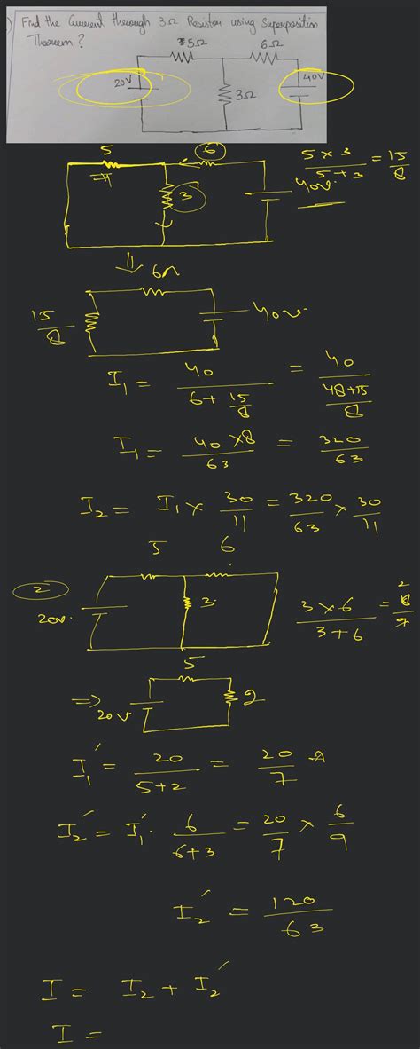 Find The Current Through 3Ω Resistor Using Superposition Theorem Filo