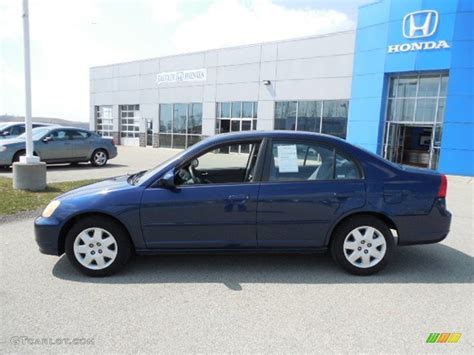 2002 Eternal Blue Pearl Honda Civic Ex Sedan 79371874 Photo 2