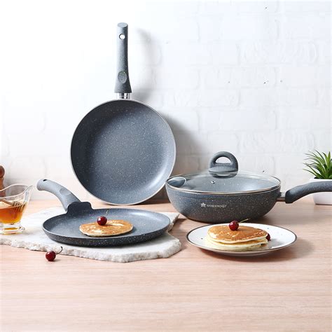 Wonderchef Granite Set With Free Dosa Tawa 26cm Non Stick Cookware