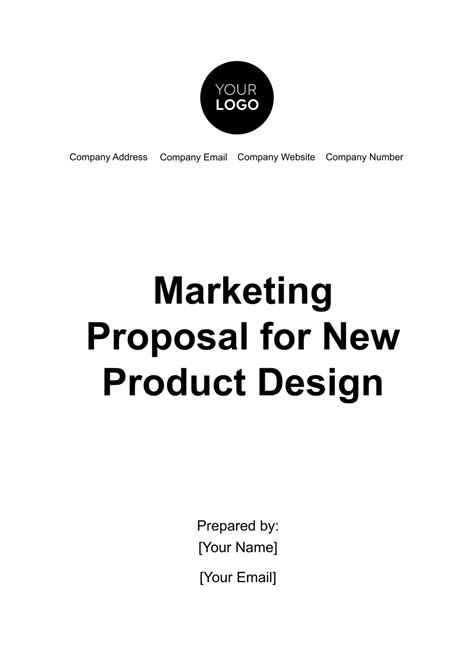 Free Marketing Proposal For New Product Design Template Edit Online And Download
