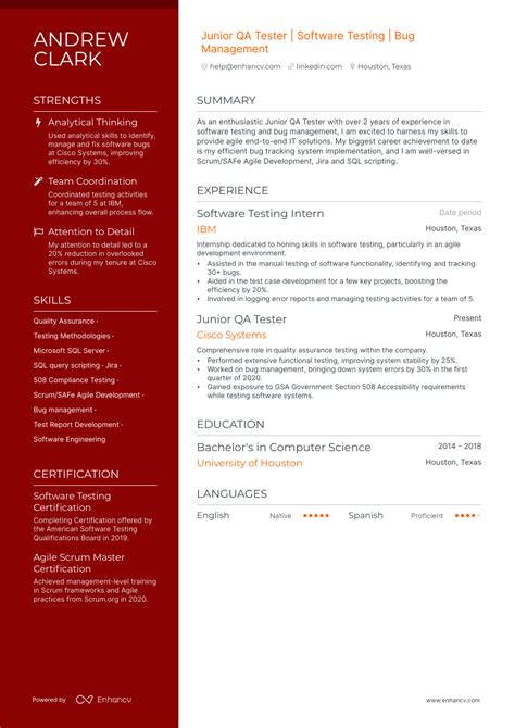 5 Junior QA Tester Resume Examples Guide For 2023