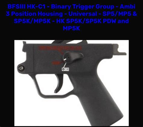 WTB Binary Trigger Group In The Housing For HK SP K HKPRO Forums