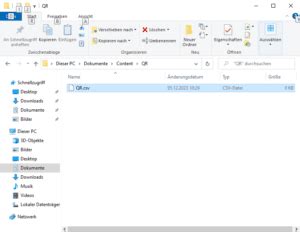 Qr Csv BLITZ KASSE