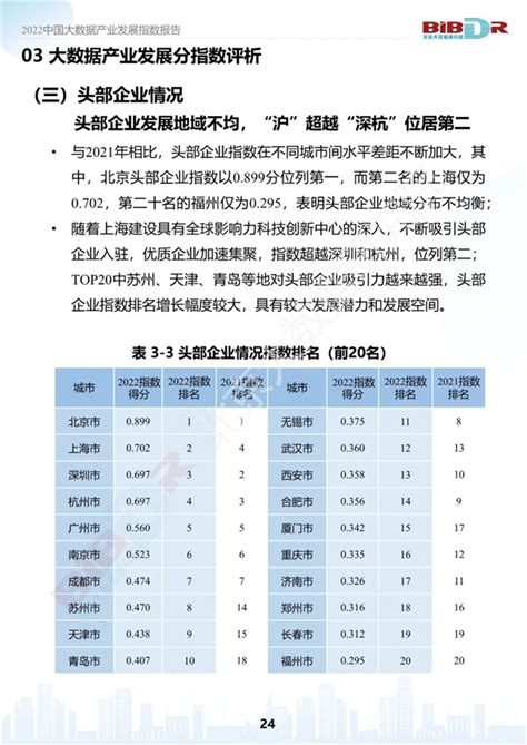 2022年中国大数据产业发展指数报告 报告 数据观 中国大数据产业观察 大数据门户