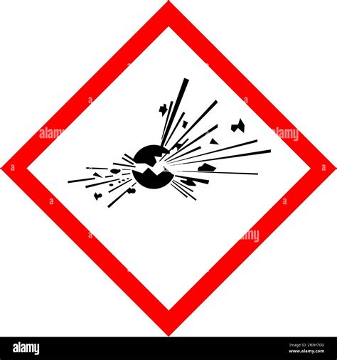 Symbol Used For Explosives Self Reactive Substances Mixtures And Organic Peroxides Stock