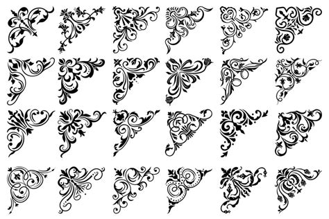 Corner Flourishes Vector Art Icons And Graphics For Free Download
