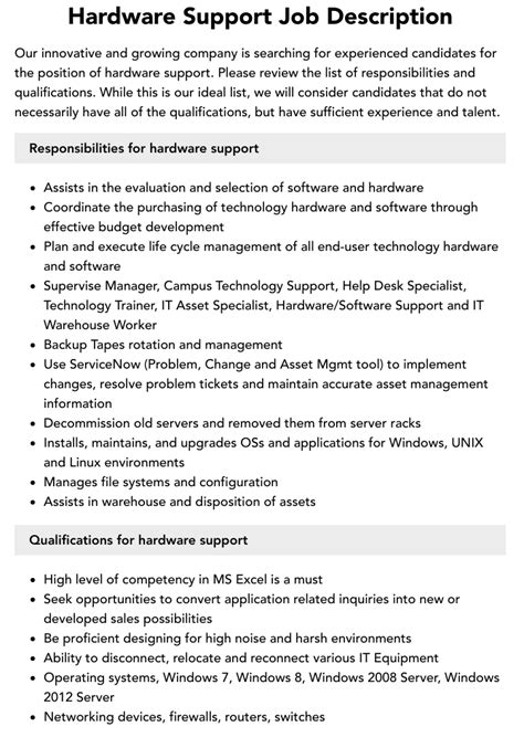 Hardware Sales Assistant Job Description At Kathleen Perry Blog