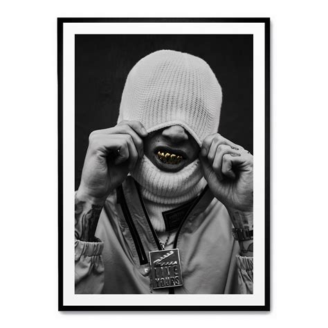 Central Cee Art Poster Teeth Design Music Fan Art Home Wall Decor Artistic Print Wall