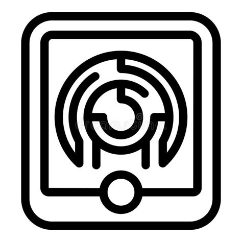 Finger Scanner Icon Outline Vector Hand Print Stock Vector Illustration Of Human Privacy