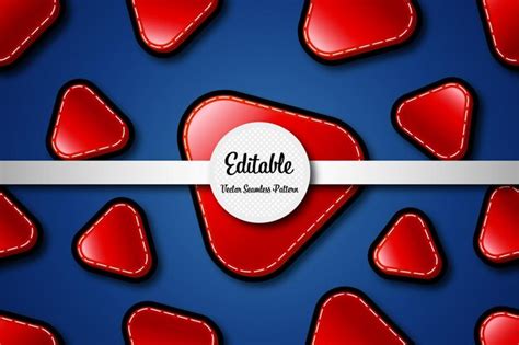 Premium Vector Editable Red Triangle Seamless Vector Pattern With Modern Style