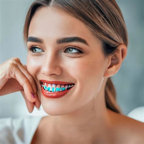 Premium Ai Image Beautiful Young Woman With Teeth Braces