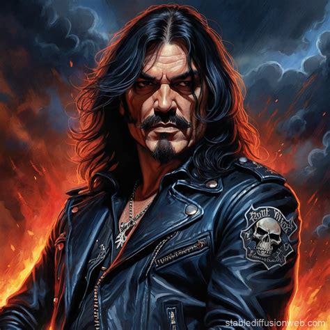 Motorhead Lead Singer Dark Fantasy Portrait Stable Diffusion Online