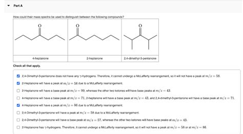 Solved Part A How Could Their Mass Spectra Be Used To