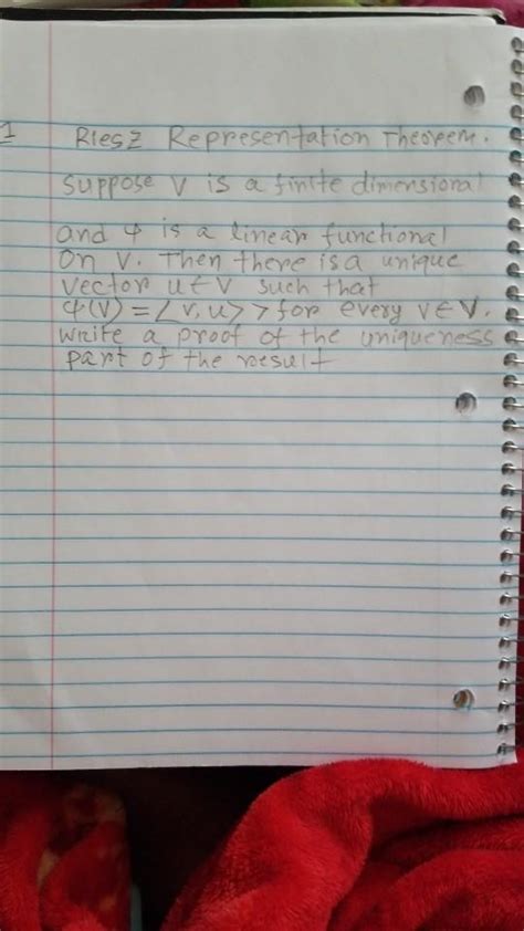 Solved I Riesz Representation Theopem Suppose V Is A Finite