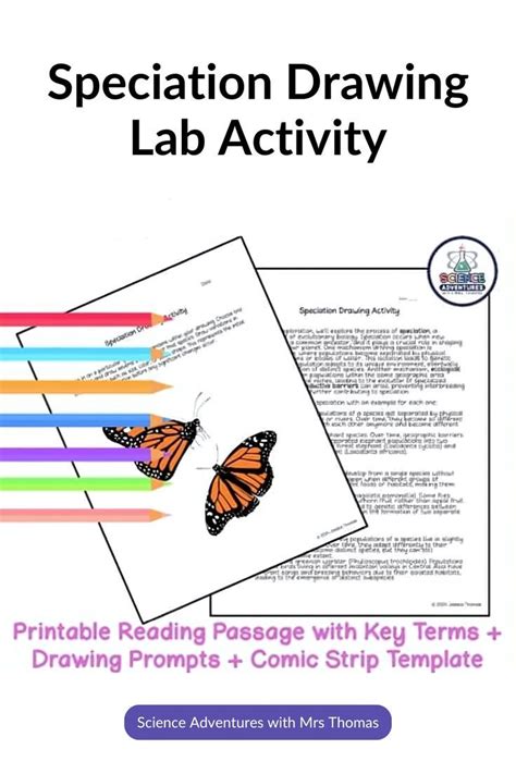 Speciation Drawing Lab Activity Lab Activities Biology Lessons