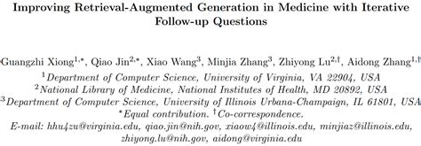 Llm论文阅读笔记：improving Retrieval Augmented Generation In Medicine With
