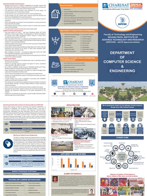 Depstar Cse Broucher Pdf Computing