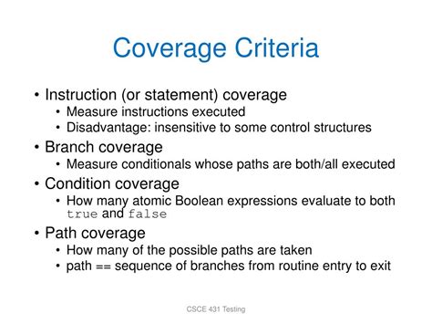 Ppt Csce 431 Testing Powerpoint Presentation Free Download Id2388375