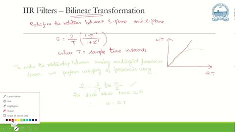 Bilinear Transformation Technique For Iir Filter Design Youtube
