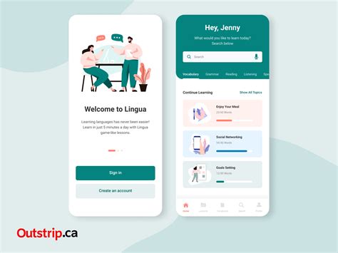 UI Design Language Learning App Web Design Graphics By Outstrip Ca On Dribbble