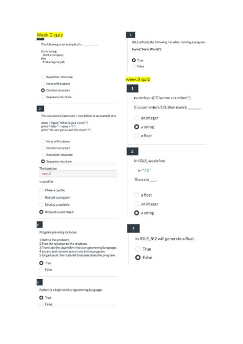Cb2240 Quiz 2240quiz In Class Week 2 Quiz 6 Idle Will Skip The