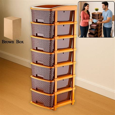 7 Layer Multipurpose Plastic Storage Drawer Organizer