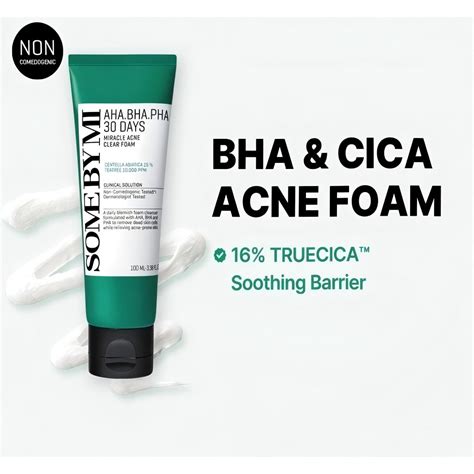 Some By Mi 30 Days Miracle Acne Cleansing Foam 100ml Aha Bha Pha