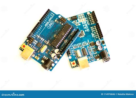 Two Arduino Uno Boards Stock Photo Image Of Electronic