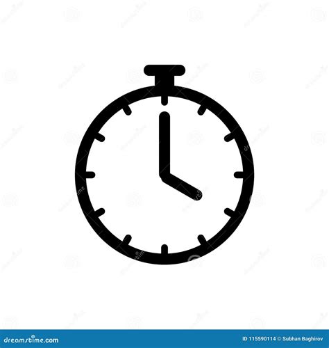 Timer Clock Icon Ui Simple Style Flat Illustration Stock Vector Illustration Of Vector