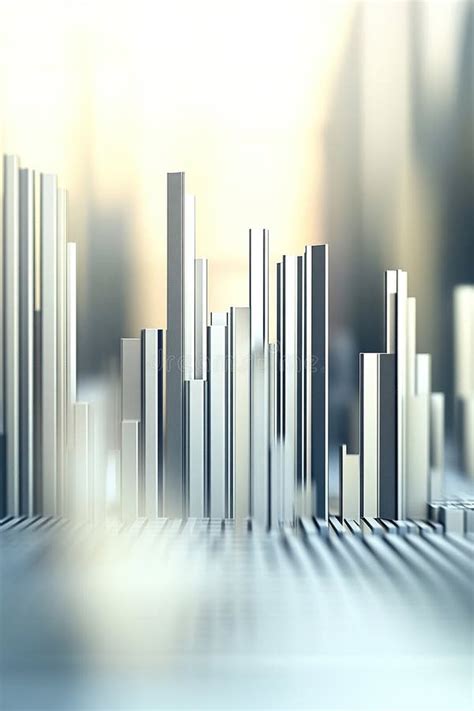 This Abstract Visual Features A 3d Bar Chart Resembling Modern