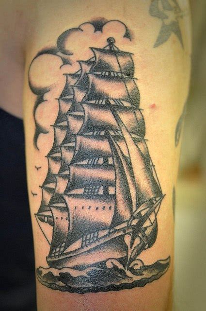 28 Outstanding Pirate Ship Tattoos And Meanings Tattooswin