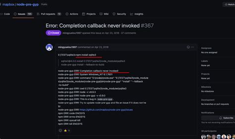 err completion callback never invoked · issue 1662 · tryghost node sqlite3 · github