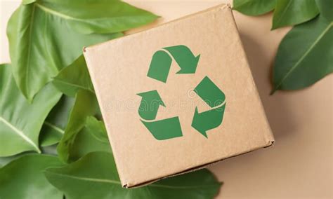 Cardboard Box Green Recycling Symbol Eco Friendly Packaging Stock Illustration Illustration Of