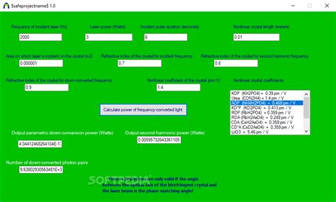 Second Harmonic Efficiency Calculator Download Softpedia