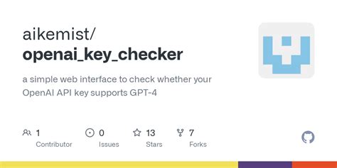 Github Aikemistopenaikeychecker A Simple Web Interface To Check Whether Your Openai Api