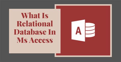 What Is Relational Database In Ms Access Earn And Excel