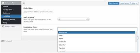 Woocommerce Variations Table Welaunch