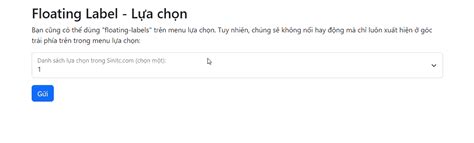 Form Floating Label Trong Bootstrap