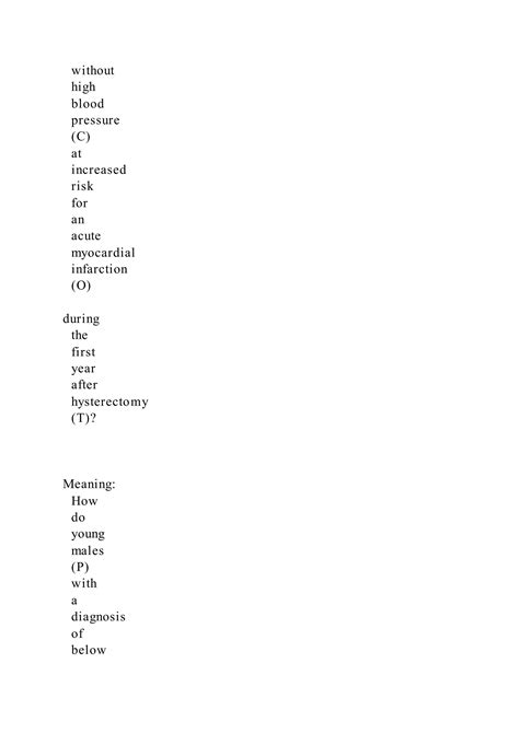 Adapted From The Picot Questions Template Ellen Fineout Overh Docx Adapted From The Picot Questions Template Ellen Fineout Overh Docx