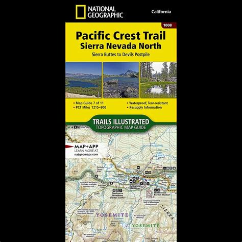 Pacific Crest Trail Sierra Nevada North Map
