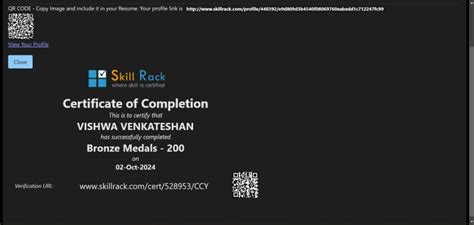 Skillrack Coding Problemsolving Continuouslearning Achievement Vishwa V