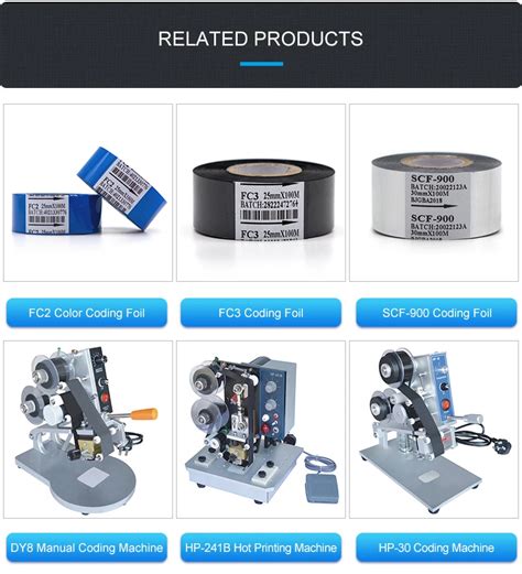 Batch Number Coding Machine Hot Stamping Coding Foil For Paper Fc3