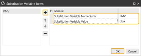 Substitution Variable Items
