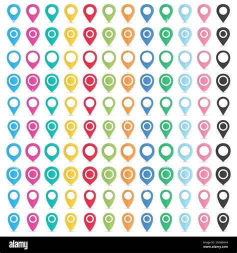 Big Set Of Map Pointers In A Flat Design Map Pins Icons Set Collection Of Map Pointers Icons