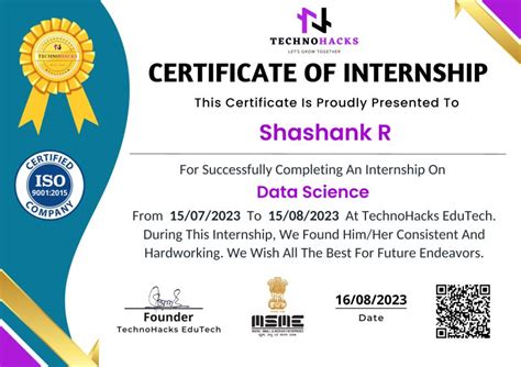 Shashank Ravi On Linkedin Internship Datascience